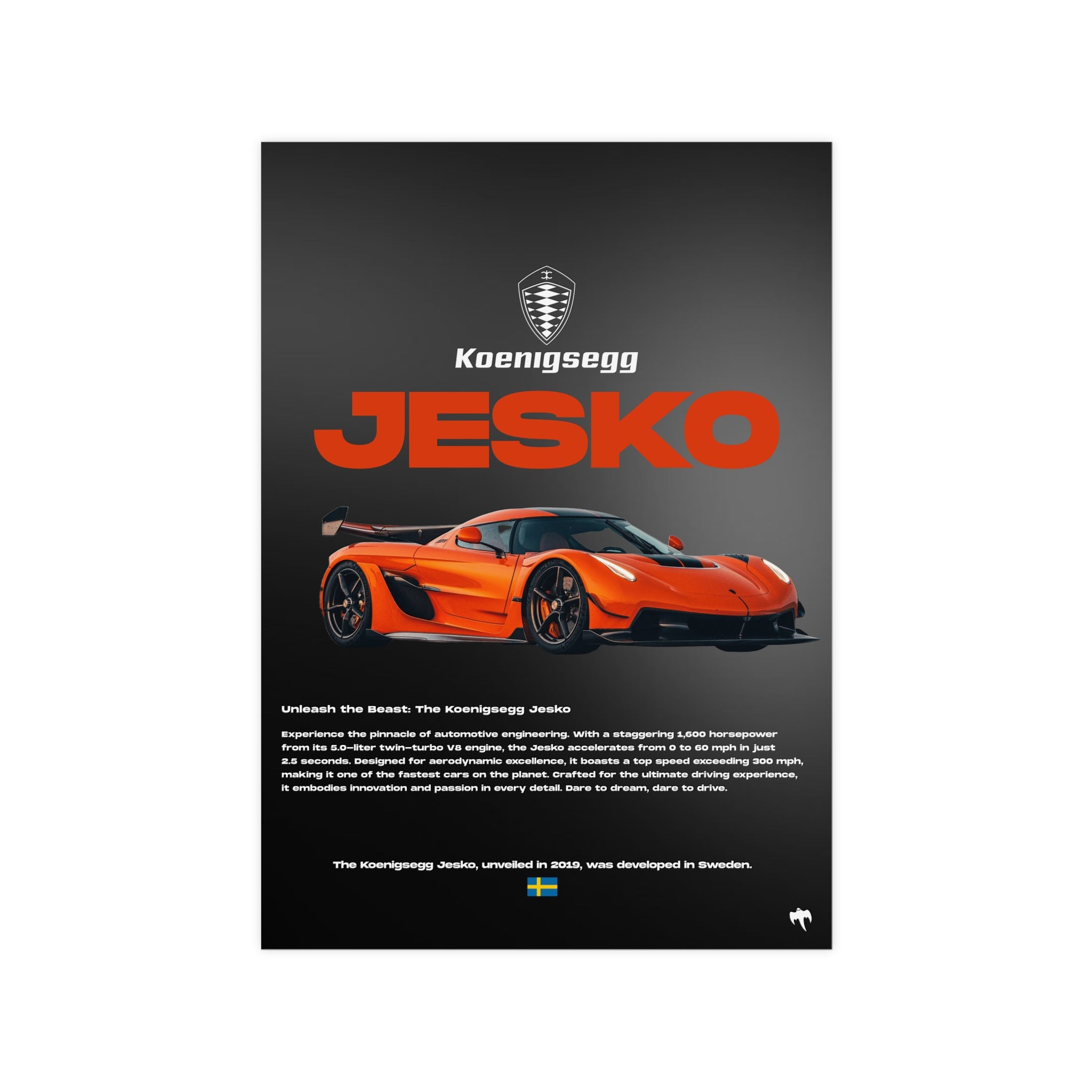 Koenigsegg Jesko – OFFPOSTER